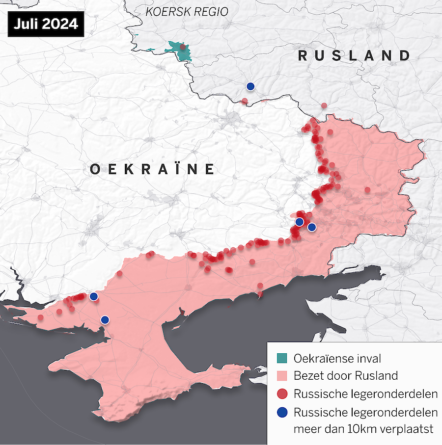 Troepenbewegingen ontleed: Russische troepen bewegen nauwelijks ondanks de Oekraïense inval in ...