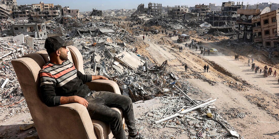 ‘Er is geen huis meer, alleen puin, maar het is ons huis.’